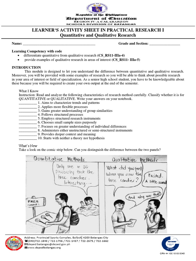 Quantitative vs. Qualitative | PDF | Qualitative Research ...