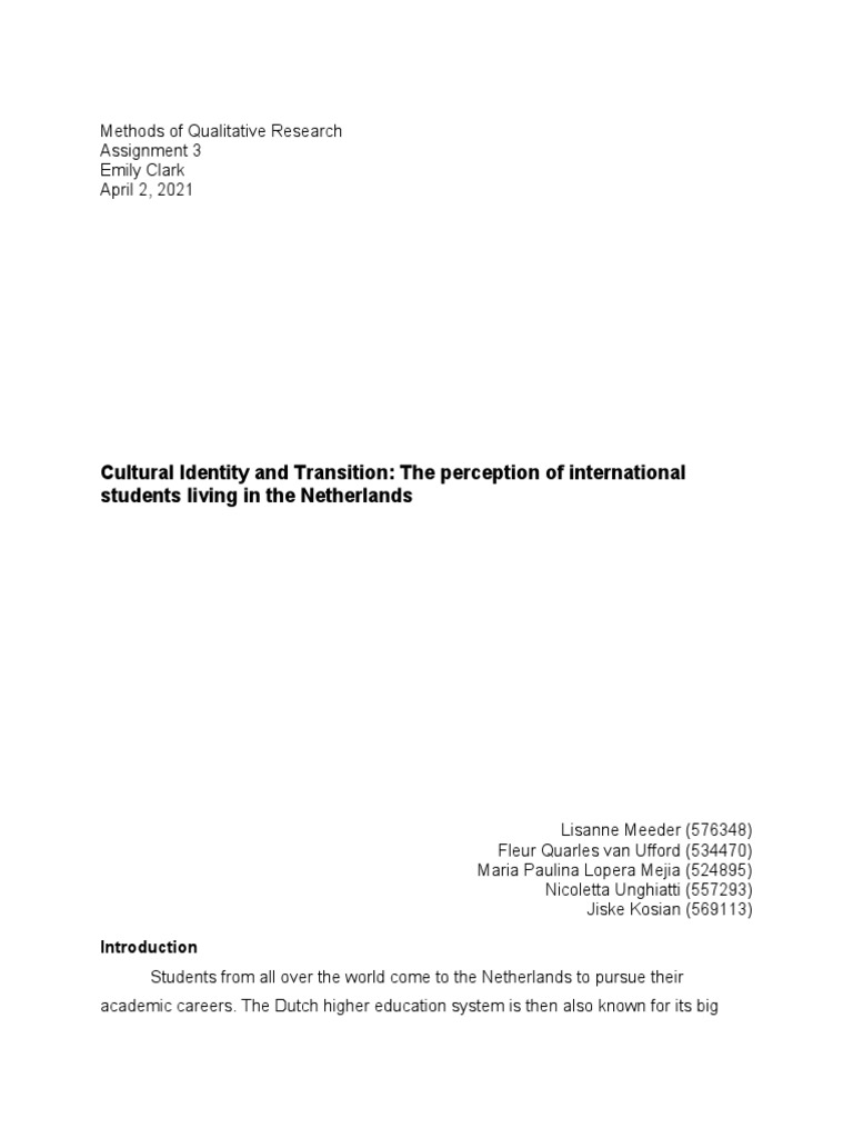 Research About International Students | PDF | Identity (Social Science ...