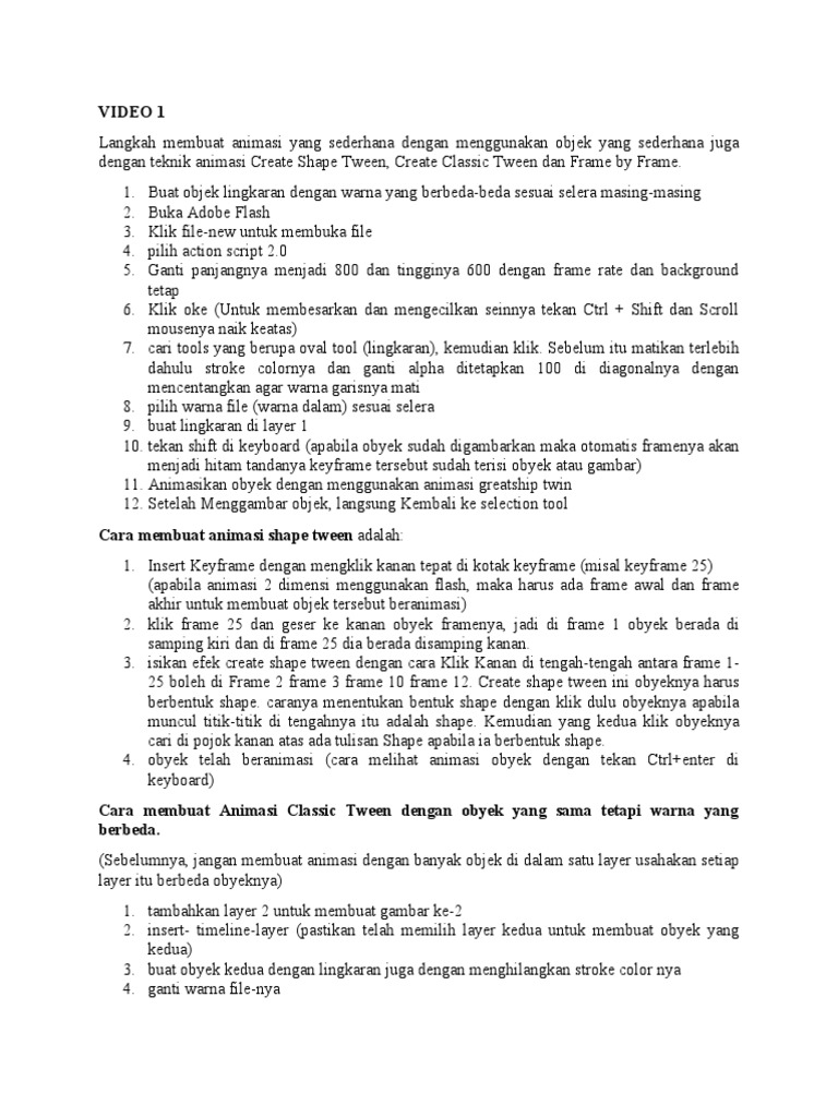 Rangkuman Video 1 | PDF