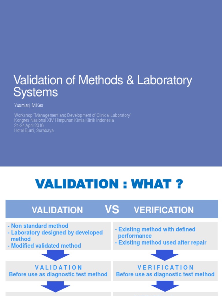 Validation Vs Verification | PDF | Detection Limit | Accuracy And Precision
