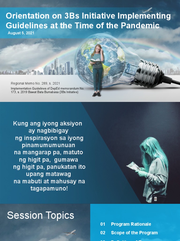 Orientation On 3Bs Initiative Implementing Guidelines at The Time of ...