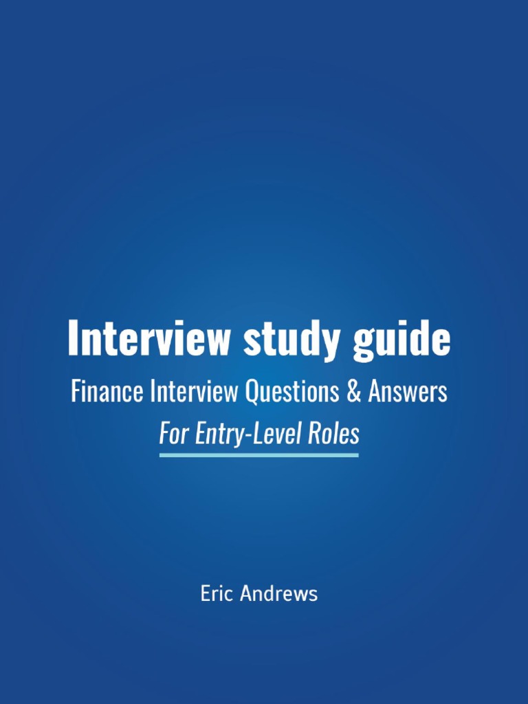 Finance Interview Questions Answers | PDF | Income Statement | Revenue