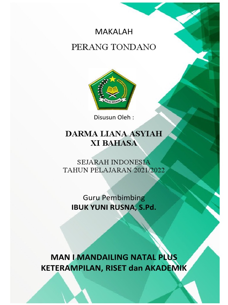 Penyebab Perang Tondano di Minahasa | PDF | Sejarah