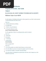 Quiz 1: Science, Technology and Society Test I: Multiple Choice | PDF ...