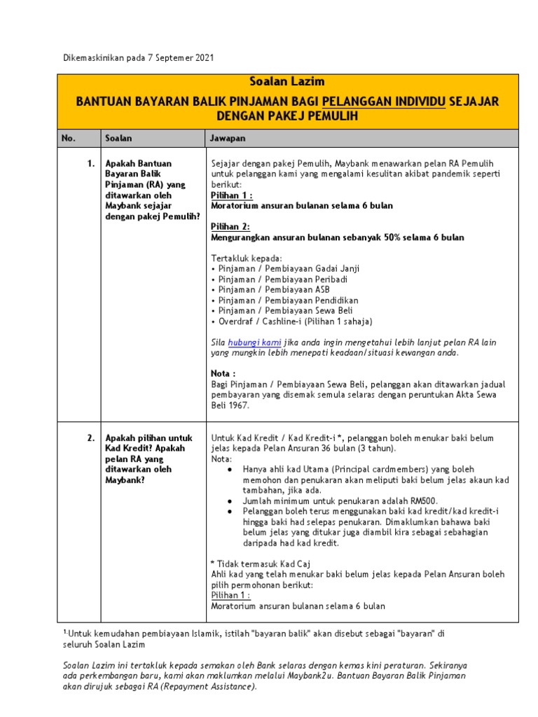 Faq Ra Pemulih BM Individual | PDF