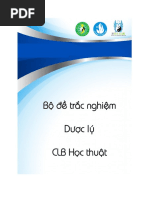 Trac Nghiem Duoc Dong Hoc Phan 1 | PDF