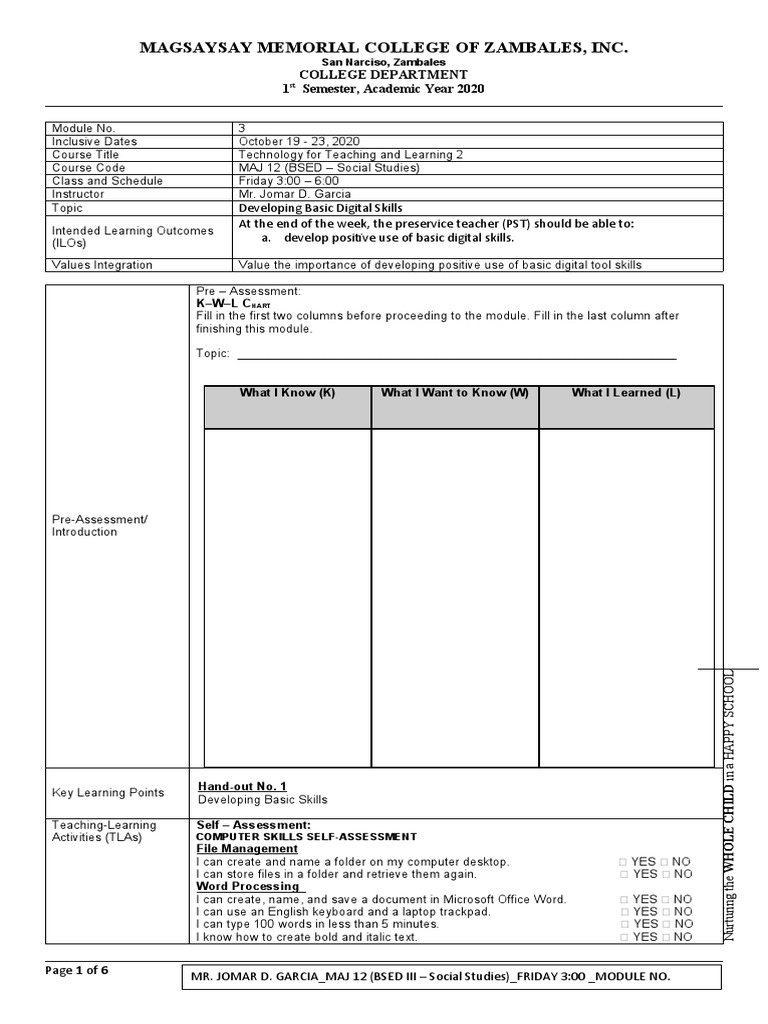 MAJ 12 (BSED-Social Studies) Module 3 | PDF | Information Literacy ...