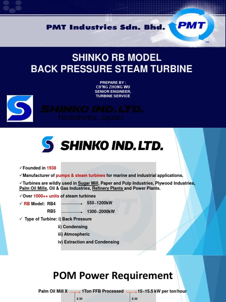 An In-Depth Review of the SHINKO RB Model Back Pressure Steam Turbine ...