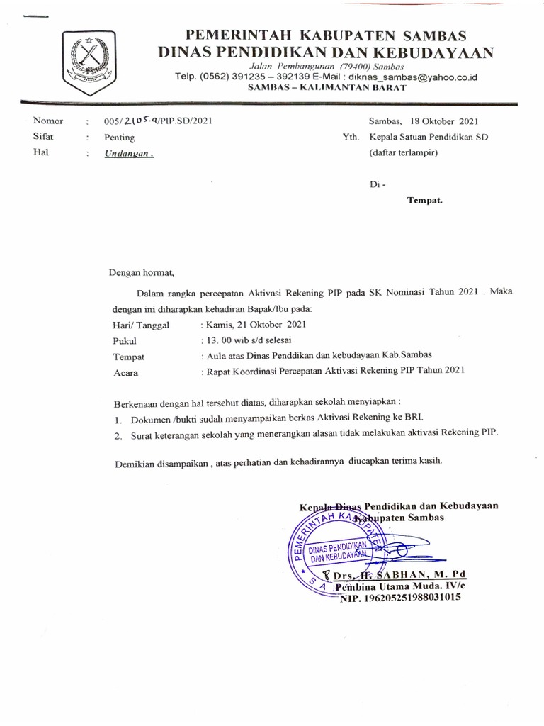 Undangan Rakor | PDF