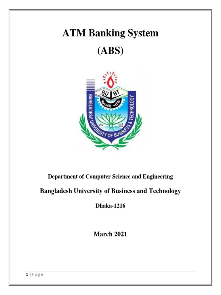 Atm Banking System Project | PDF | Automated Teller Machine | Personal ...