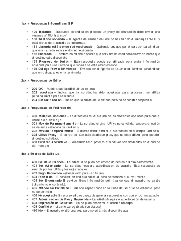 Codigos Sip | PDF