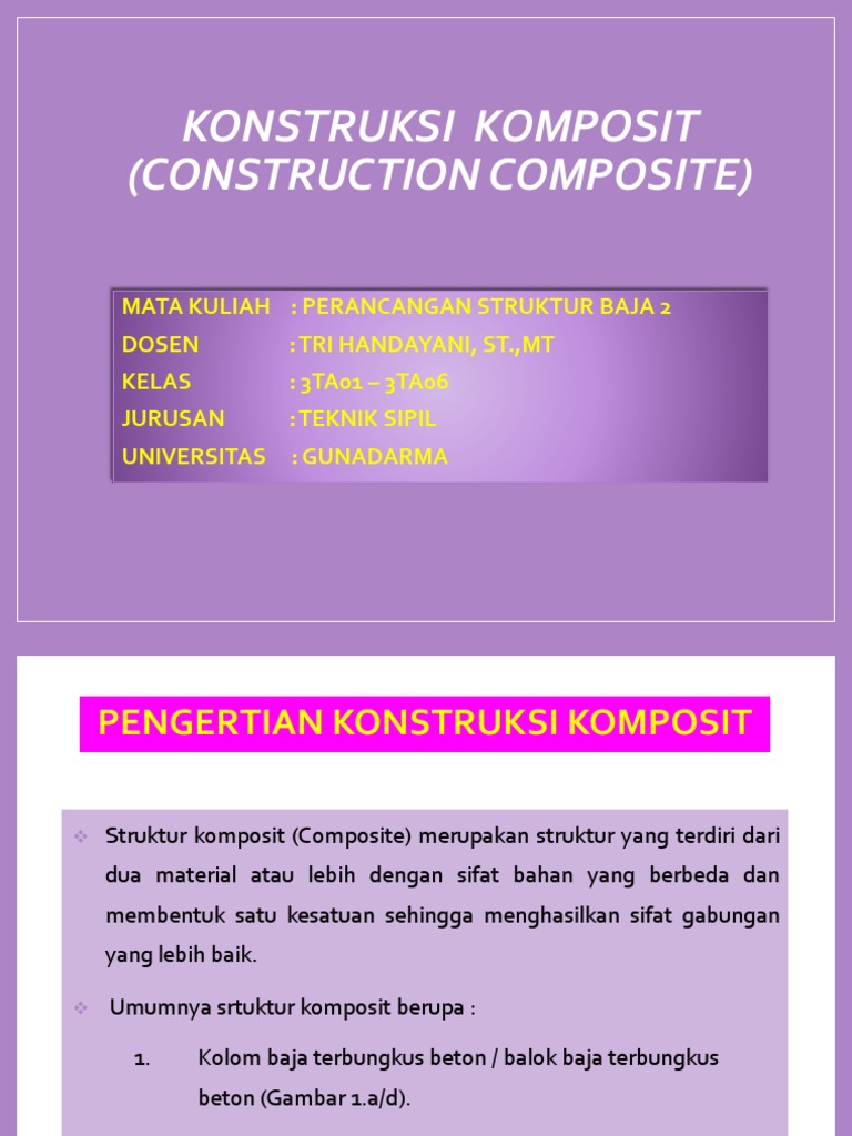 Konstruksi Komposit - Perancangan Struktur Baja | PDF | Seni | Teknologi & Rekayasa