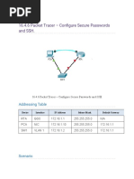 16.4.6 Packet Tracer - Configure Secure Passwords and SSH | PDF | Command Line Interface ...