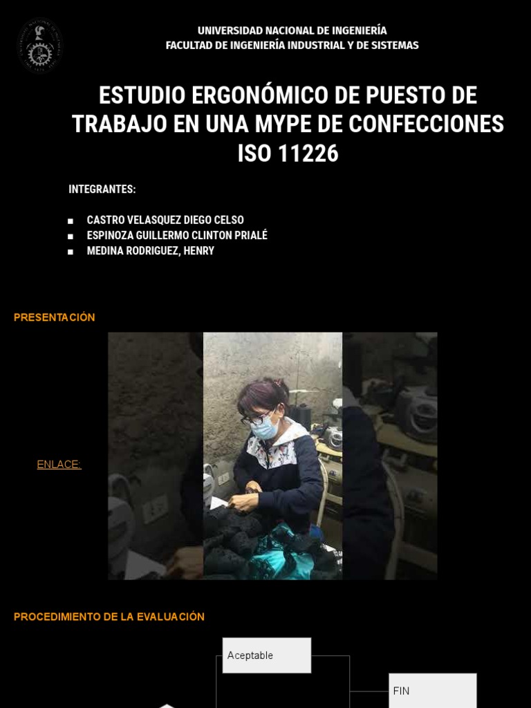 Grupo 8 - IsO 11226 | PDF | Factores humanos y ergonomía | Sistema ...