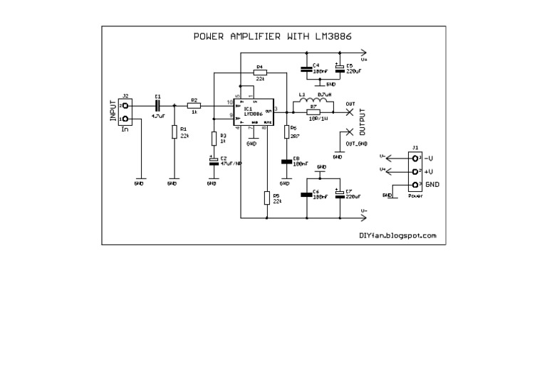 LM3886 Schematic | PDF