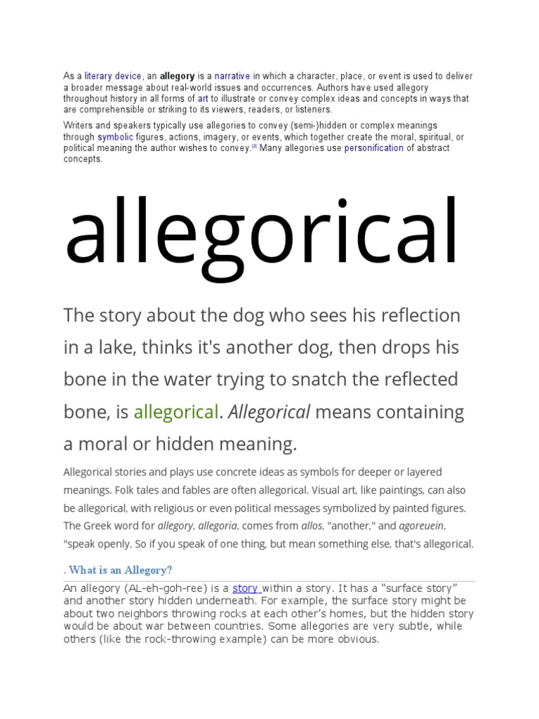 Allegory | PDF | Allegory
