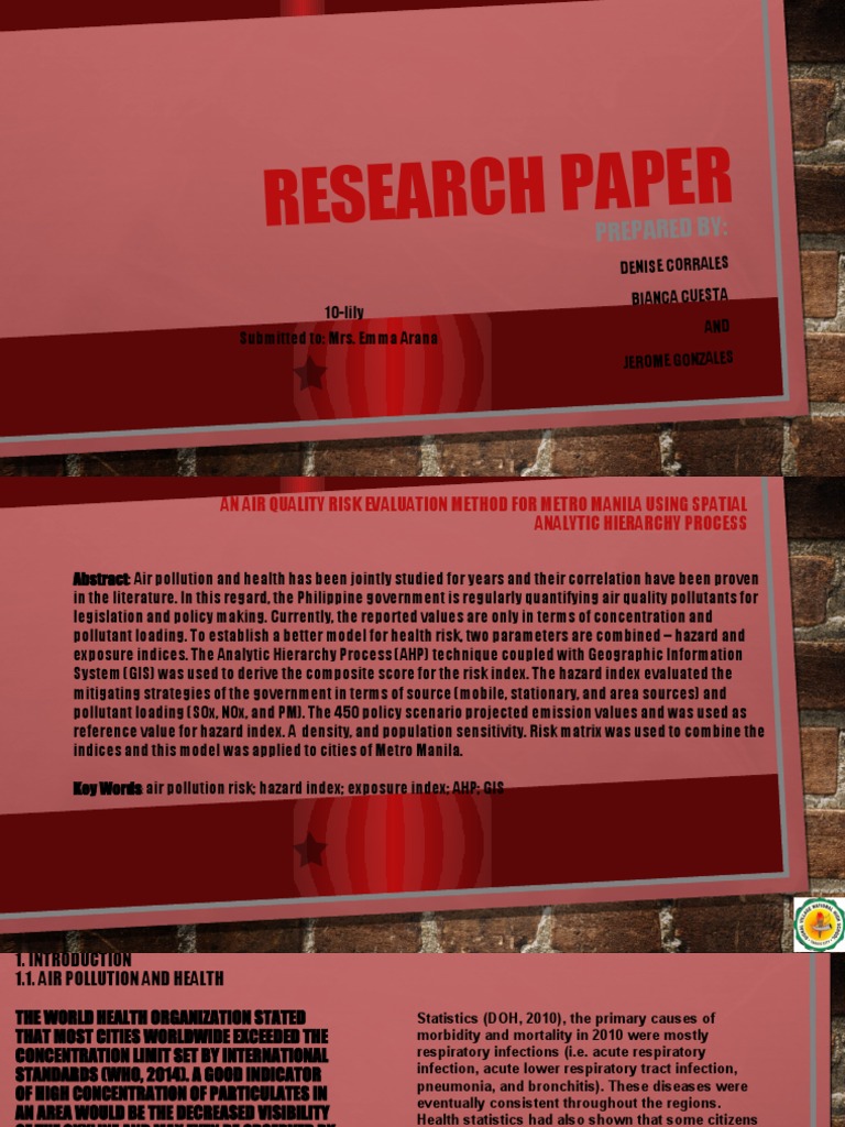 An Air Quality Risk Evaluation Method For Metro | PDF | Air Pollution ...