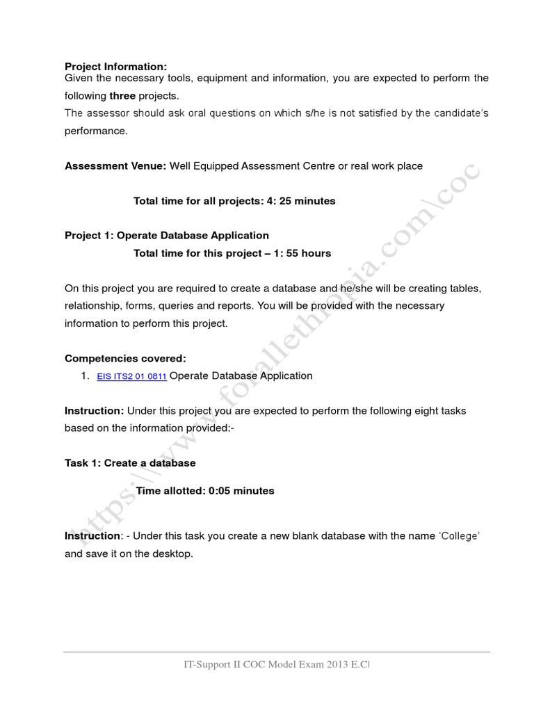 Model COC Exam ITSS 2 CODE002 | PDF | Databases | Personal Computers