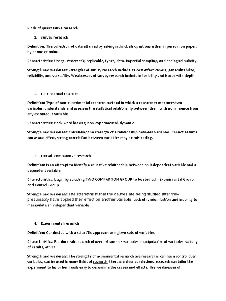 1st Quarter 1st Module Practical Research | PDF | Experiment | Survey ...