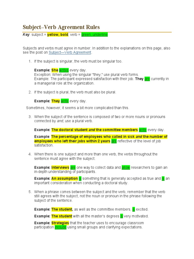 Subjet Verb Agreement | PDF | Grammatical Number | Verb