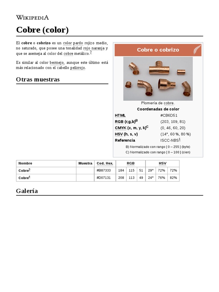 Cobre (Color) | PDF | Color | Ligero