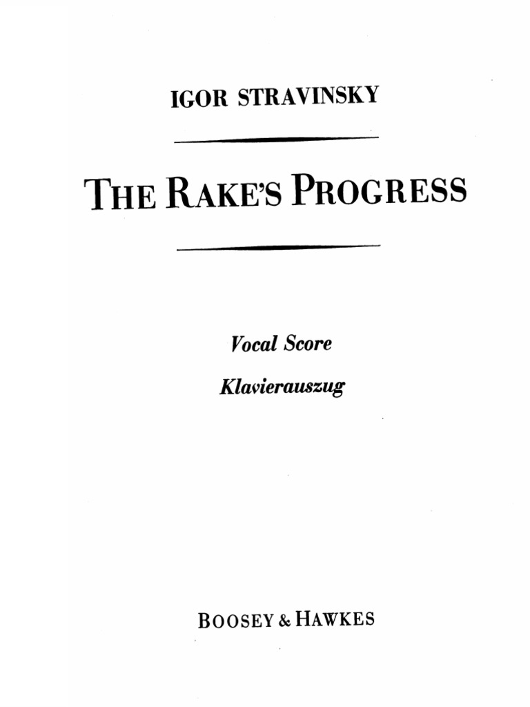 The Rake's Progress | PDF