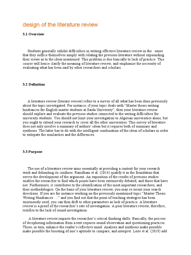 Design of The Literature Review | PDF | Second Language | Language ...