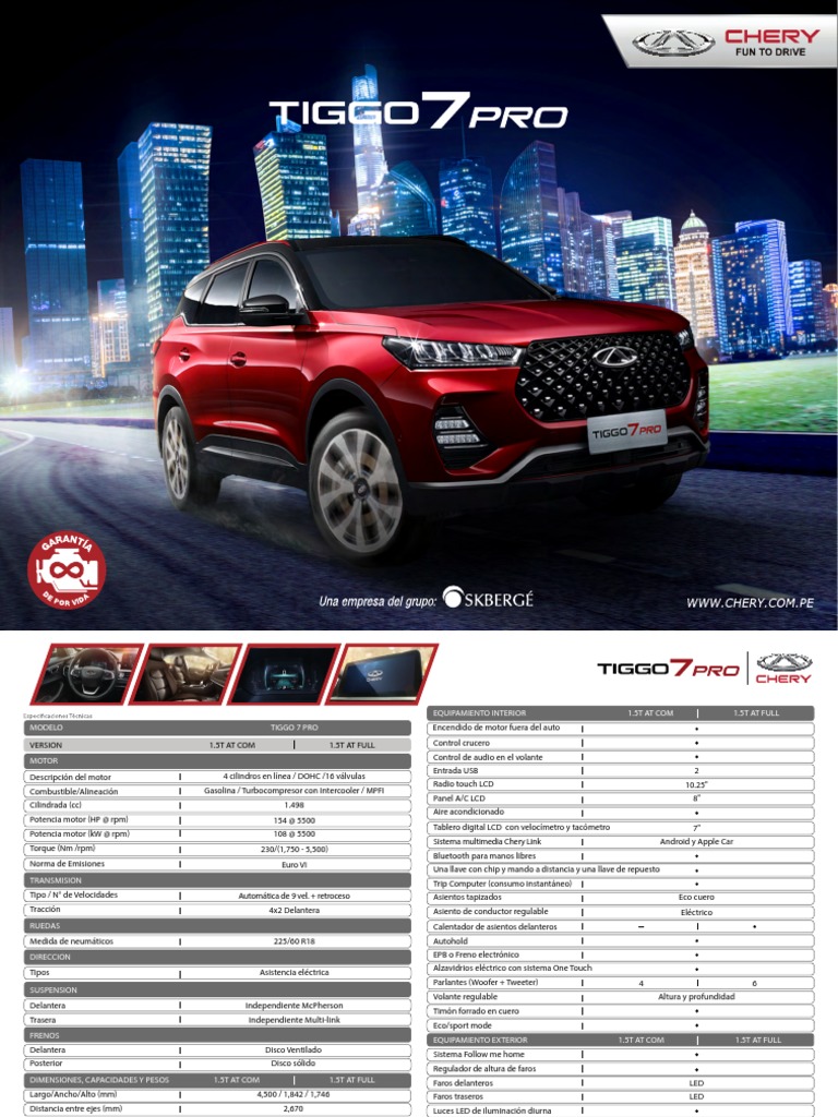 Tiggo 7 Pro | PDF | Airbag | Diodo emisor de luz