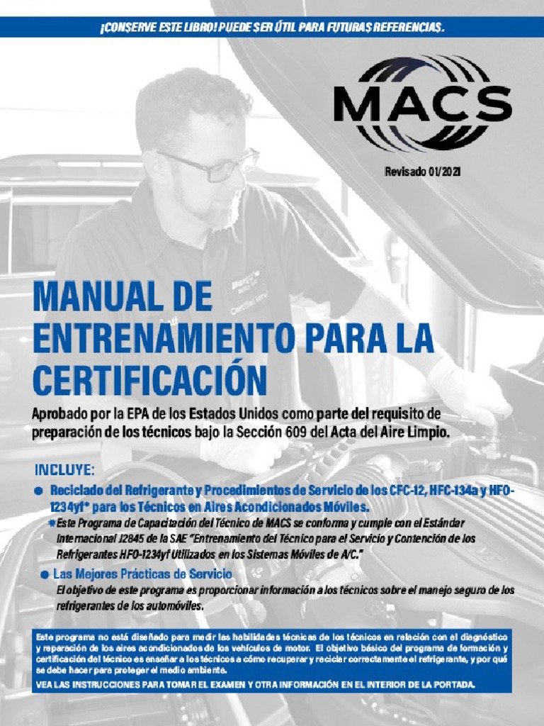 2018 MACS 609 Certification Train Man Spanish | PDF | Gases de efecto ...