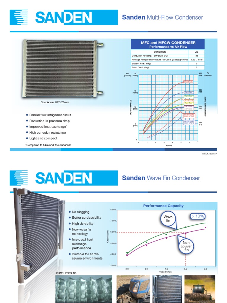 Sanden: Multi-Flow Condenser | PDF | Heat Exchanger | Engineering ...