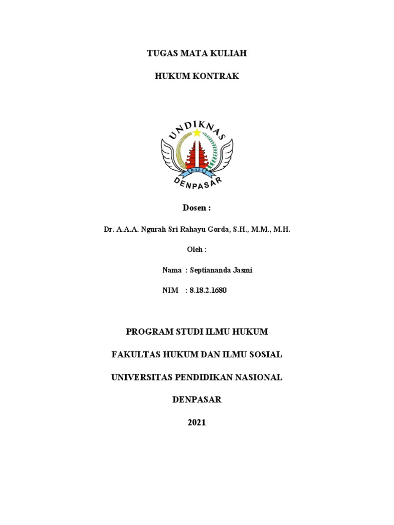 Kontrak Sewa Tanah Denpasar 2019-2022 | PDF