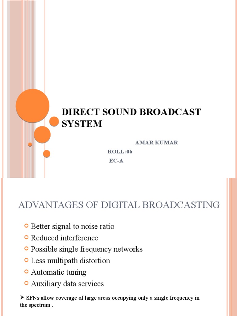 Advantages of Digital Audio Broadcasting | PDF