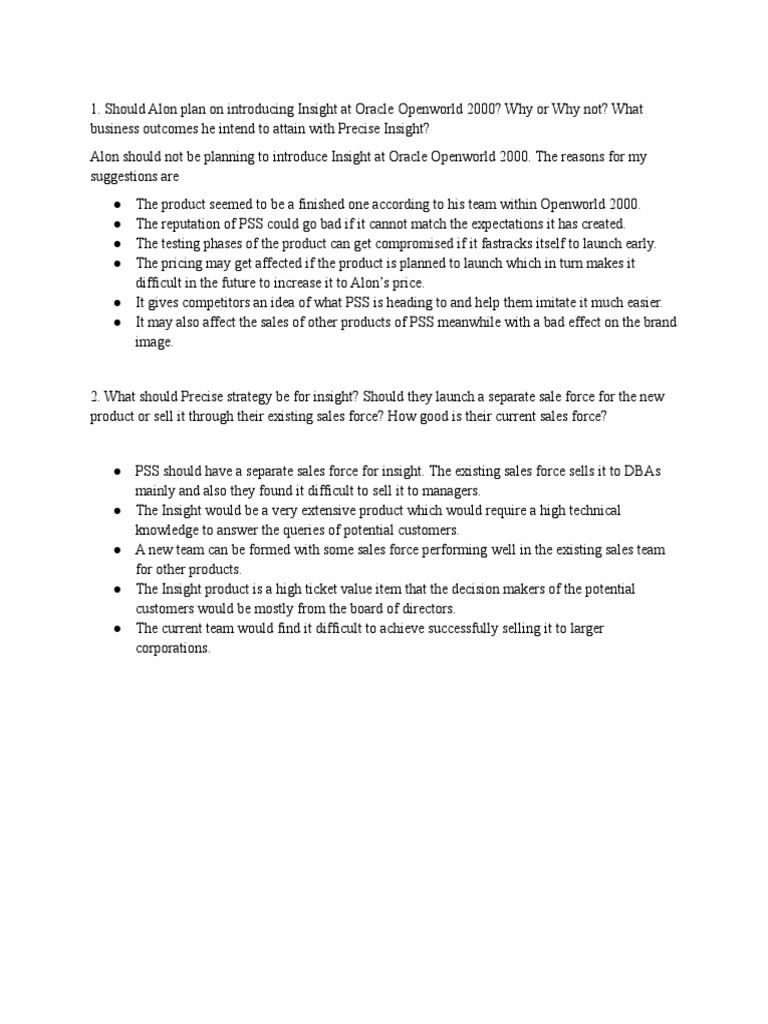 Precise Software Solutions Case Study | PDF | Sales | Databases