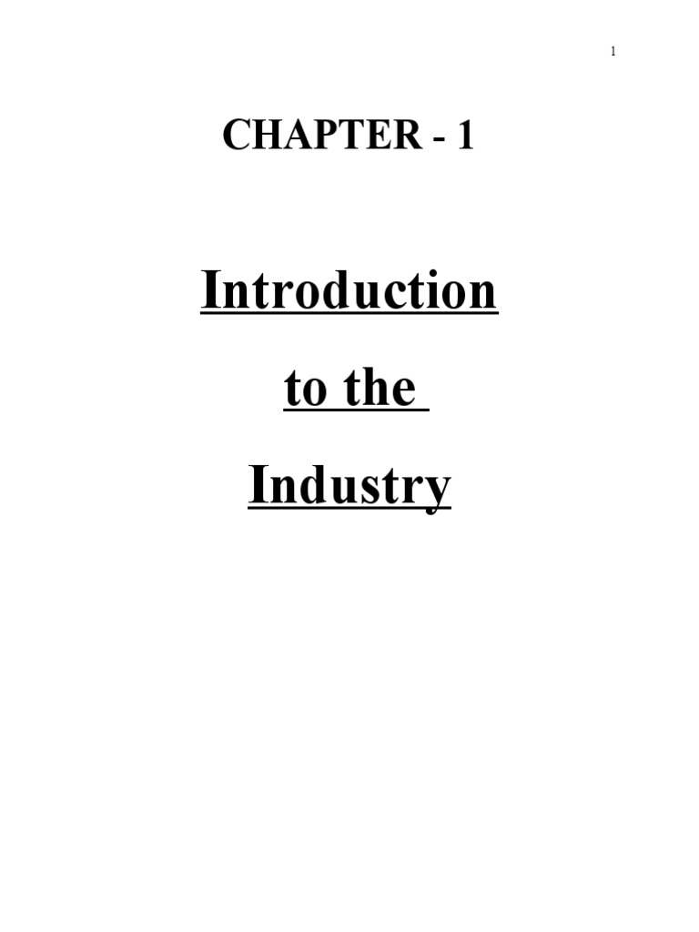 Chapter - 1: To The Industry | PDF | Performance Appraisal | Business