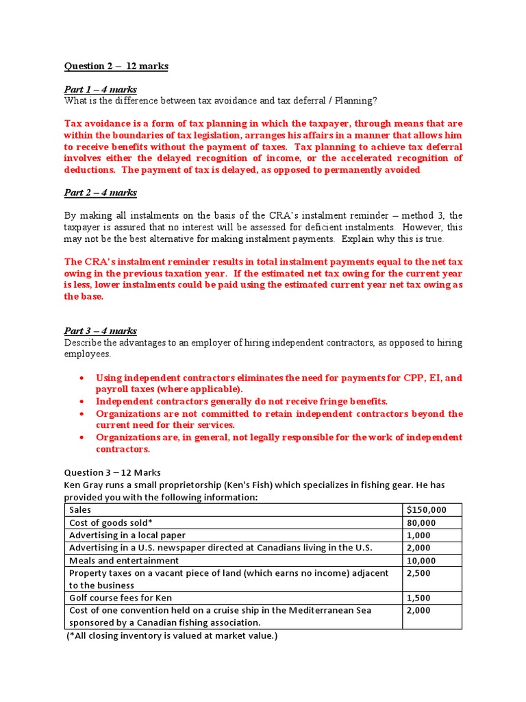 Fin 4500 sAMPLE Midterm Questions and Answers | PDF | Tax Deduction | Taxes