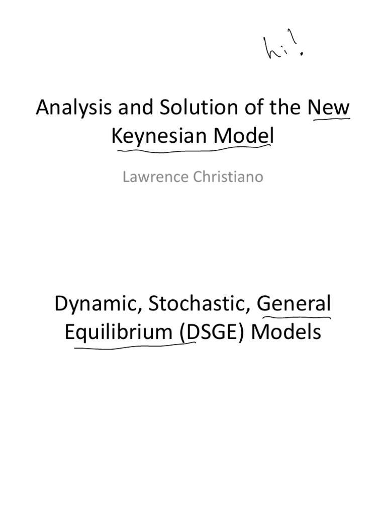 Analysis and Solution of The New Keynesian Model: Lawrence Christiano | Descargar gratis PDF ...