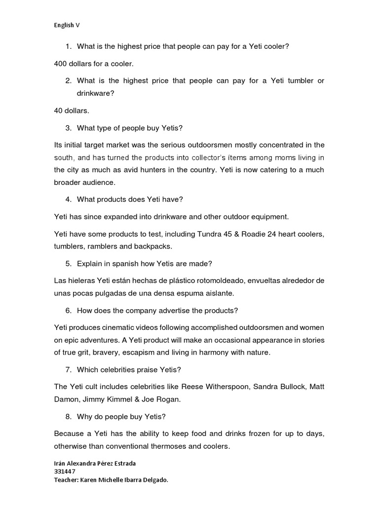 Yeti | PDF