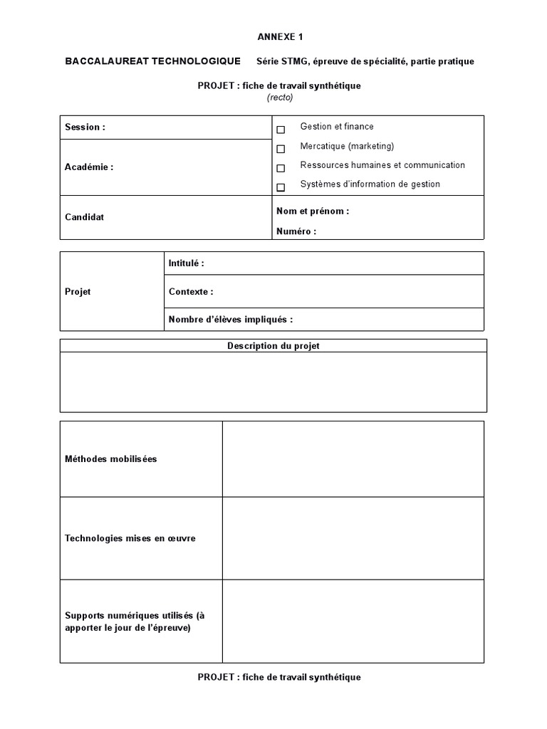 Fiche Projet 2020 | PDF | Commercialisation | Business