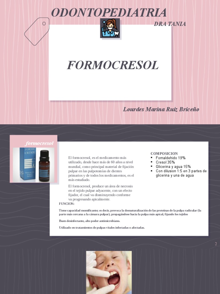 Formocresol Odontologia | PDF | Odontología | Medicina