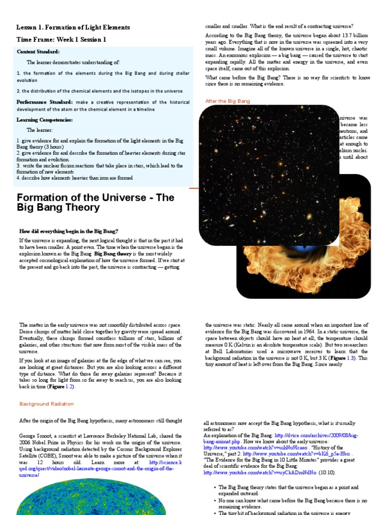 Physical Science Week 1 | PDF | Universe | Stars