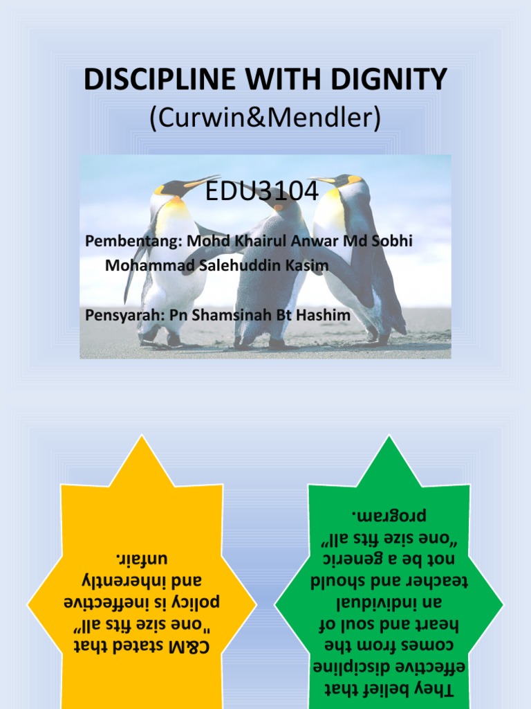 EDU3104-Discipline With Dignity | PDF | Dignity | Teachers