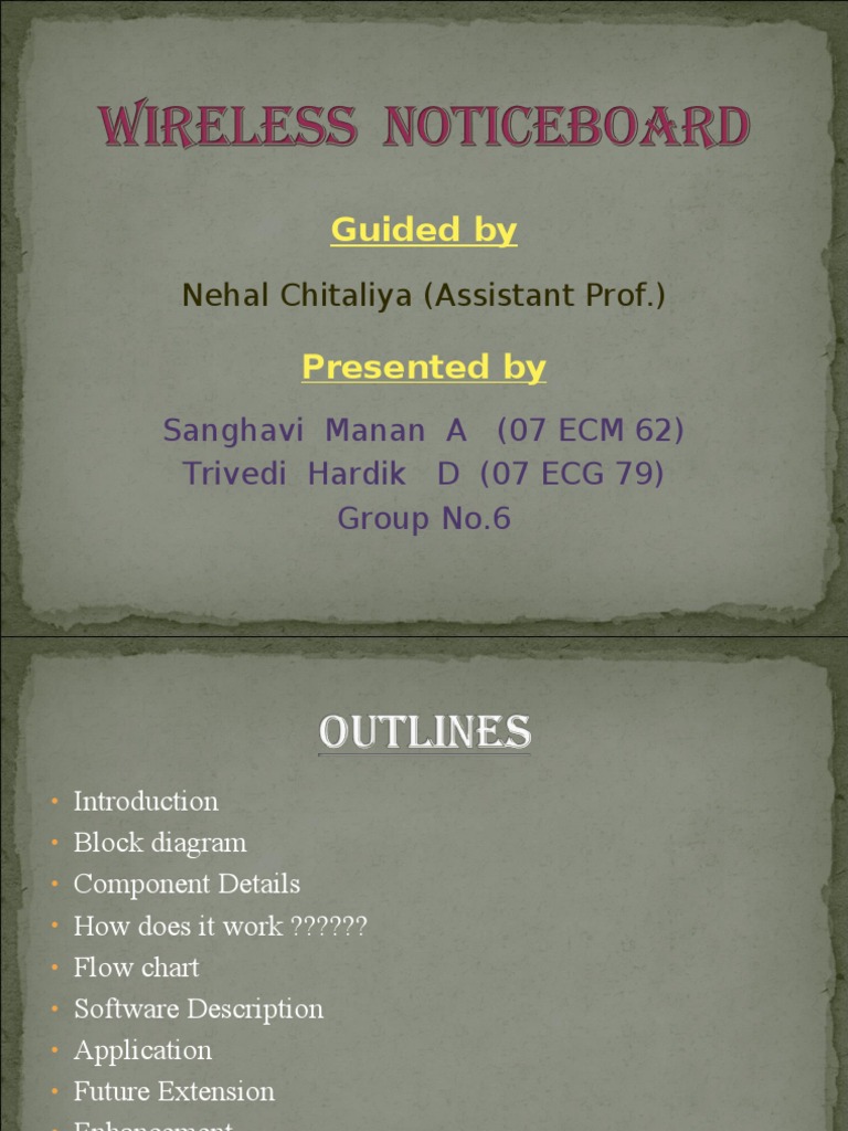 Wireless Notice Board | PDF | Wireless | Embedded System