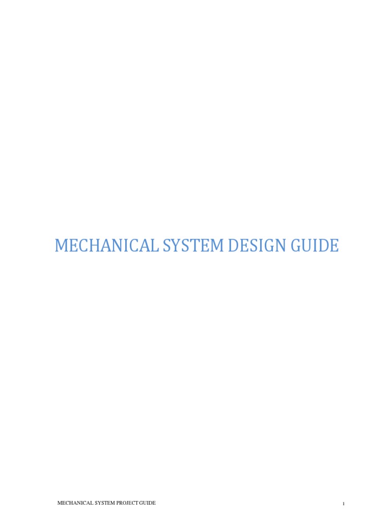 MECHANICAL SYSTEM DESIGN GUIDE | PDF | Valve | Pipe (Fluid Conveyance)