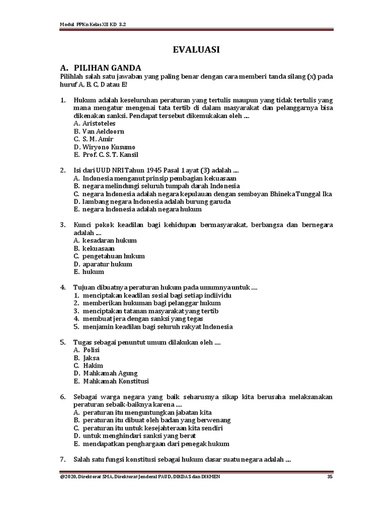 Xii PPKN KD 3.2 Final-35-38 | PDF | Hukum