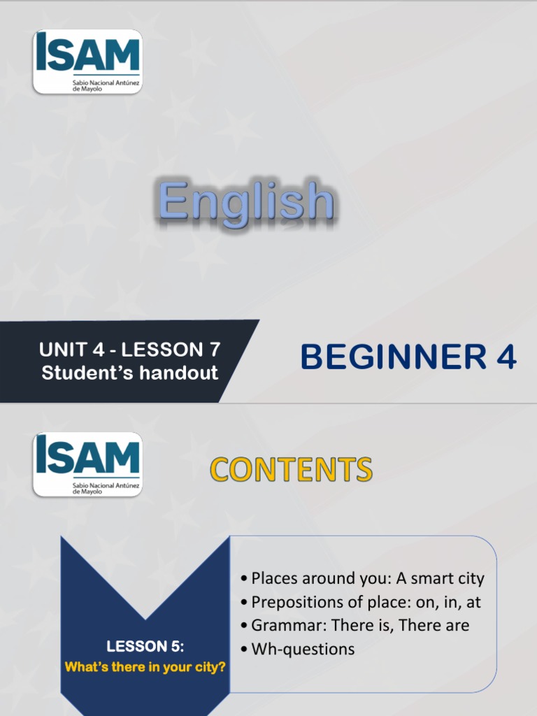Unit 4 Lesson 7 Beginner 4 Workbook | PDF | Desk | Interior Design