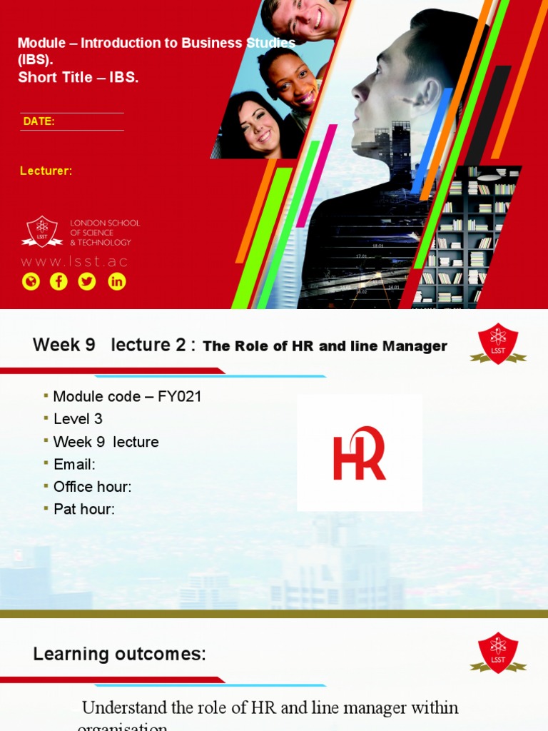 Week 9 Lecture 2 - The Role of HR and Line Manager | PDF | Human ...