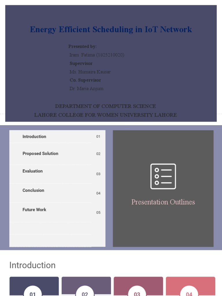 Energy Efficient Scheduling in Iot Network: Department of Computer ...