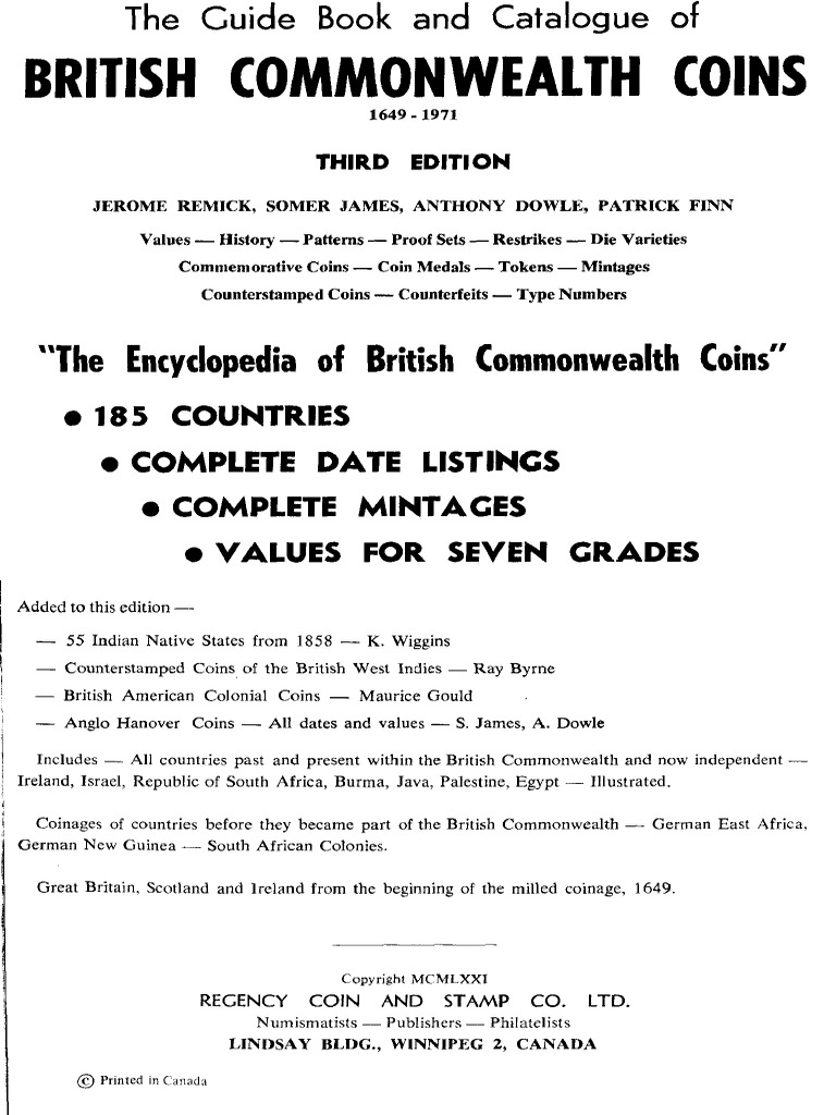British Commonwealth Coins All | PDF