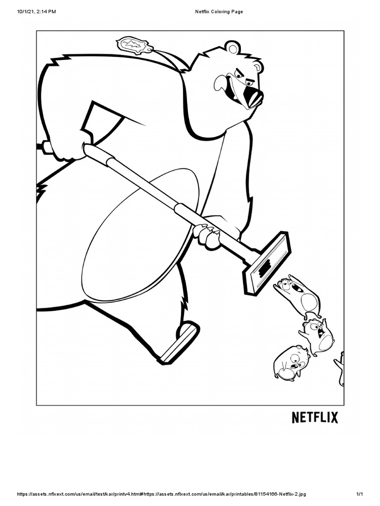 Netflix Coloring Page Printable | PDF