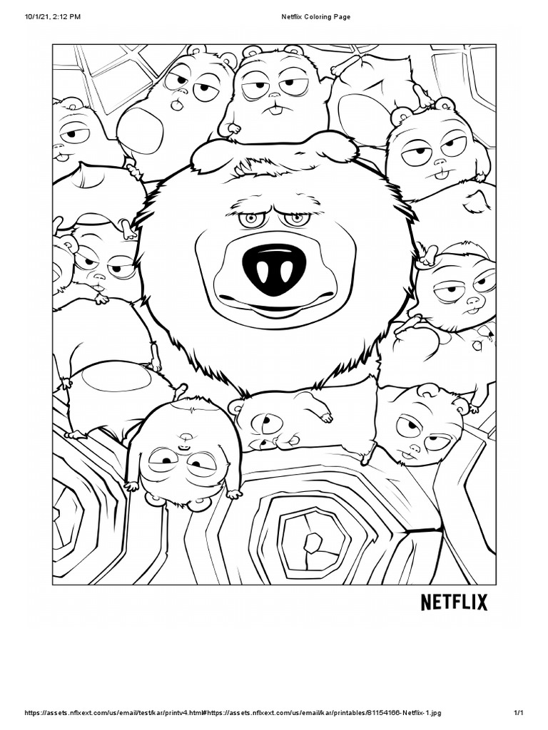 Netflix Coloring Page Printable | PDF